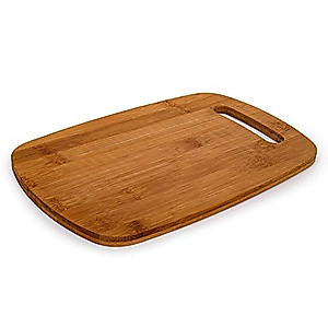 Luciano Housewares, Beige Classic Bamboo Cutting Board, 12.6 x 7.87 inches, 12.75 x 7.87