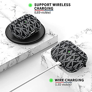 TANGABA AirPods Pro Case Cover for Women Men, Full Body Shockproof Hard Shell Protective Cover Case with Keychain Compatible with AirPods Pro Charging Case [Front LED Visible]