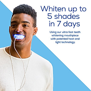 GLO Science — GLO Classic Brilliant Teeth Whitening Device Kit w/Patented Warming Mouthpiece and Blue LED Light Technology — Designed for Sensitive Teeth, White Device