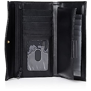 Buxton Heiress Organizer Clutch, Black, One Size