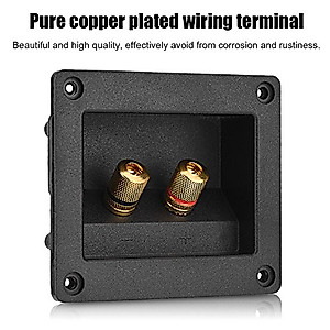 Speaker Terminal Box, DIY 2-Way Speaker Binding Post Terminal Cable Connector Box Subwoofer Plug Acoustic Components
