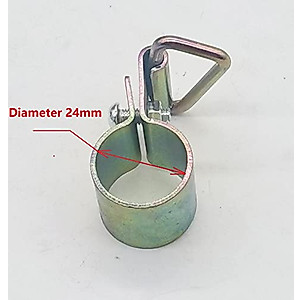 Gabasinover,2-Pcs, Trimmer Shaft Clamp Trimmer Replacement Shaft Boom Clamp Shoulder Strap Drive Straight Shaft Tube Mount Clamp for Trimmer Harness Shoulder Strap Garden Lawn Cutter (D-24MM)