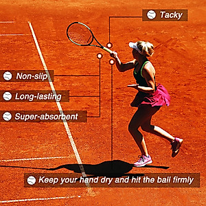 Tannius Tennis Racket Grip Tape, 6 Pack Tacky Tennis Grips, Absorbent and Enhanced Tennis Racquet Overgrip (6-Pack Mixed Colors)