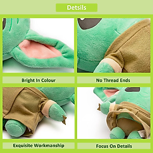 RONIAVL Child Yoda Plush Toys Little Baby Yoda with Scarf Cotton Soft Onesie Stuffed Doll Toys Gift for Kids Children Birthday Movie Fan Collectionist 3 and older (No Scarf)