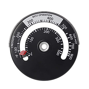 GUSENG Magnetic Stove Flue Pipe Fan Fireplace Thermometer Multi Fuel Efficiently Woodstove Woodburner Stove Pipe