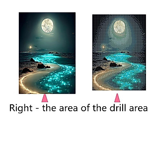 YOUYIDUN-5D DIY Diamond Art Kits,Magical Scenery Diamond Crystal Painting Kits Full Drill by Numbers,Diamond Rhinestone Cross Stitch Embroidery Painting for Kids Adults Gifts Home Wall Decorations-C