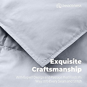Peace nest Down Throw Blankets for Couch 50x70” Down Blanket for Indoor and Outdoor Throw Blanket use Soft Lightweight Throw Blanket Alloy Gray