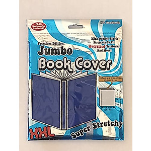 Jumbo Book Cover - Blue Premium Edition Super Stretch XXL - Fits 10" X 15" Textbooks by It's Academic