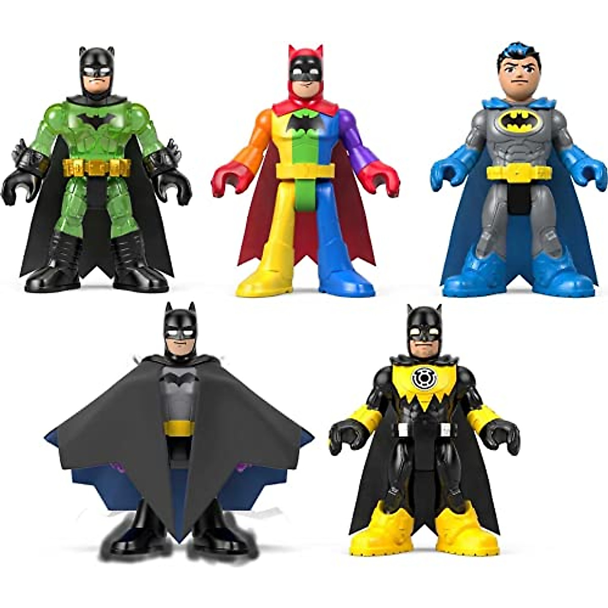 Imaginext DC Super Friends Batman Toys 80Th Anniversary Collection Set with 5 Batman Figures for Adults and Fans