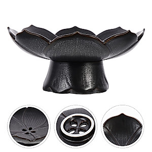 DOITOOL Fruit Tray Ceramic Footed Fruit Bowl: Lotus Shaped Snacks Plate Decorative Dessert Cake Serving Bowl Appetizers Platter Tray for Home Party Kitchen Ceramic Fruit Bowl