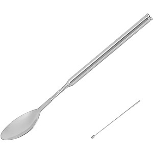 Spoon, telescopic spoon, telescopic spoon, stainless steel telescopic barbecue tableware supplies