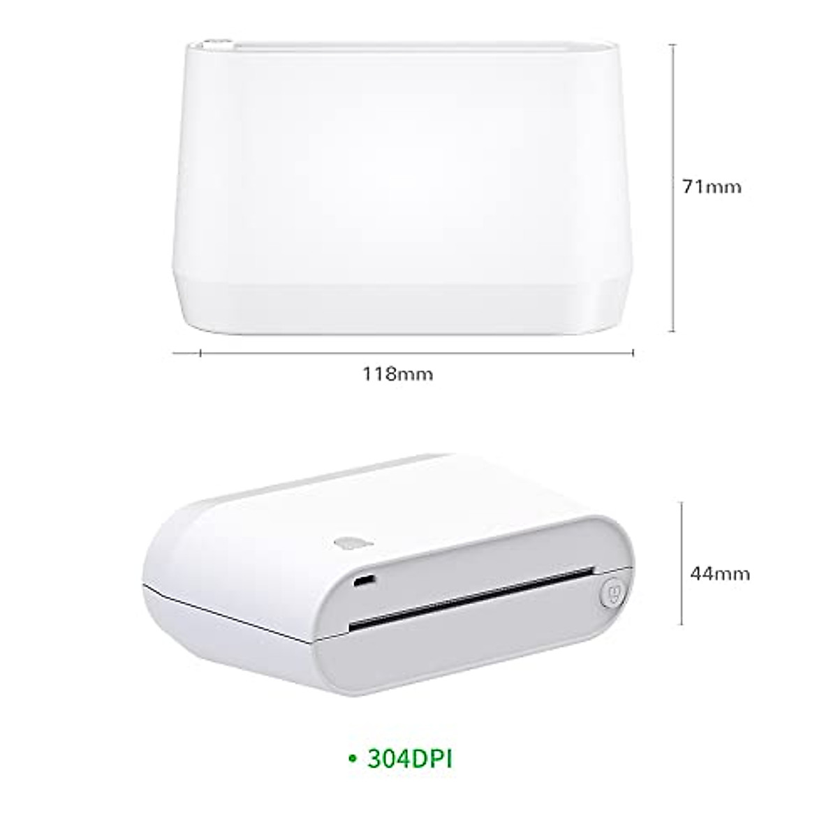 N/A Multi-Functional Mini Thermal Printer Pocket BT 304DPI Portable Photo Mobile Printer Receipt Label Maker