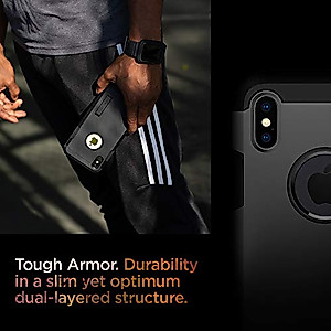 Spigen Tough Armor Designed for iPhone Xs Case (2018) / Designed for iPhone X Case (2017) - Matte Black