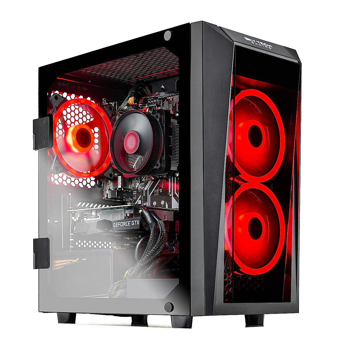 SkyTech Blaze II Gaming Computer PC Desktop - Ryzen 5 3600 6-Core 3.6GHz, GTX 1660 6G, 500G SSD, 16GB DDR4 3000, RGB, AC WiFi, Windows 10 Home 64-bit