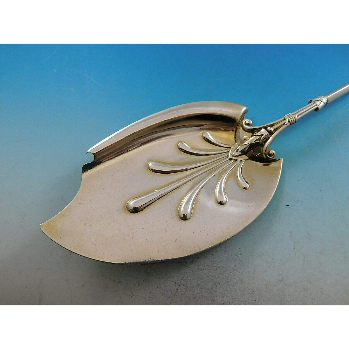 Lotus by Gorham Sterling Silver Flatware Ice Cream Server 10 1/4" Floral Unique!