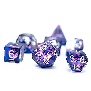 Purple Dragon Eye DND Resin Dice Set for Dungeons and Dragons, D&D, D20, D and D, Polyhedral Resin Dice, Dungeons and Dragons Gifts, Accessories