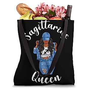 Streetwise Sagittarius Queen African American Black Woman Tote Bag