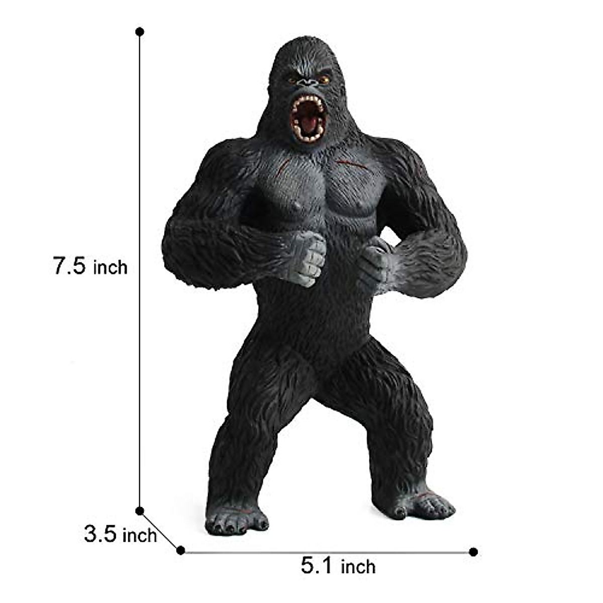 7.5 inch Orangutan Figurines Gorilla Model Plastic Animal Action Figure for Animal Collection