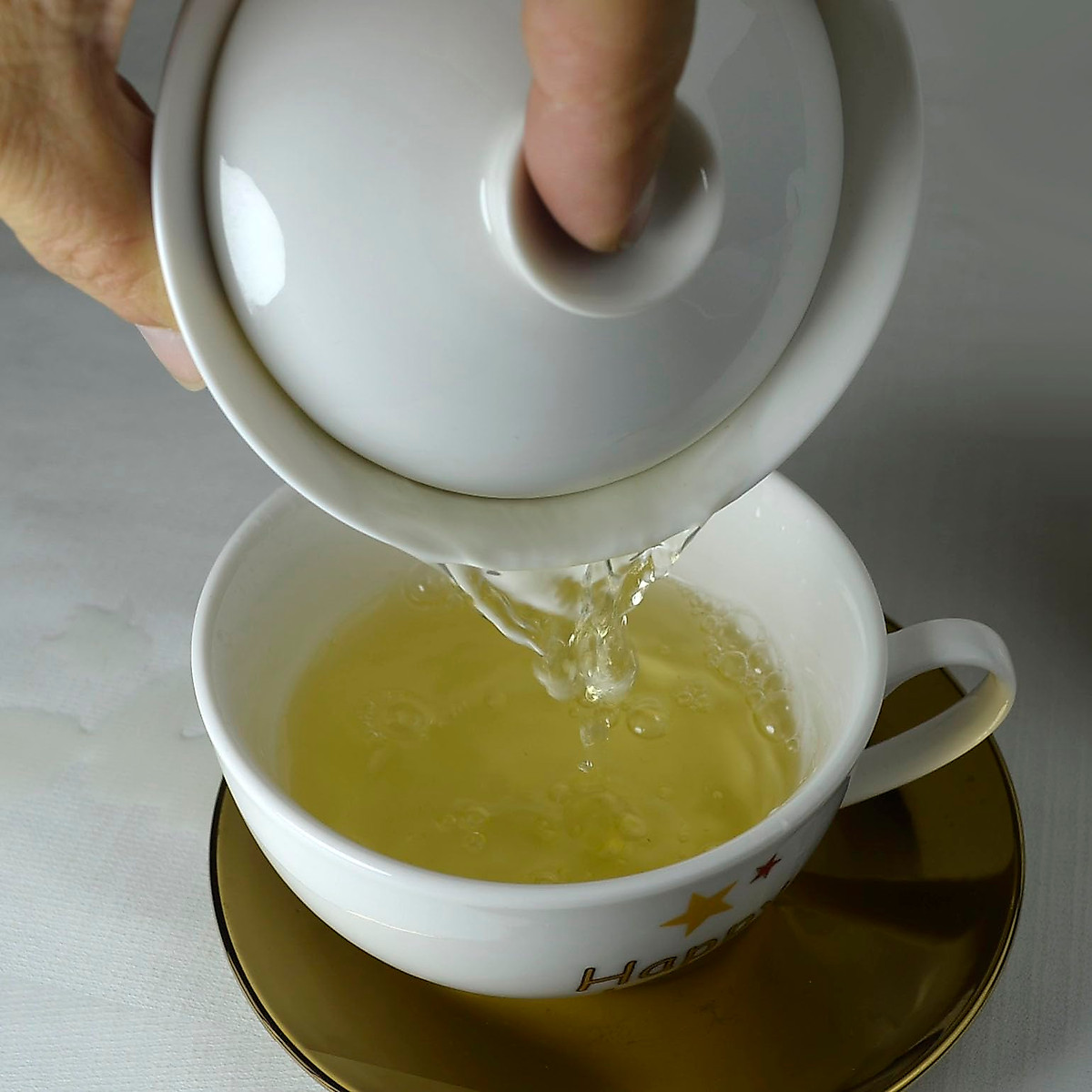 Liang baobao Traditional Gaiwan Tea Set with Lid and Saucer Classic Chinese Tea Cup Porcelain Teacups 200ml White