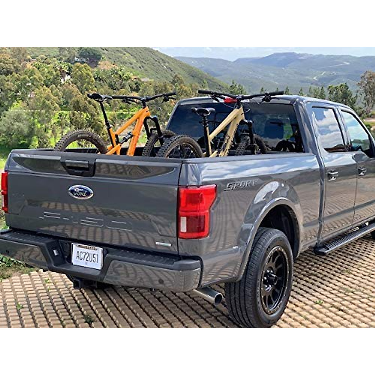 4 Bike Rack for Truck Bed -4 Standard Tire Bike Rack for Full Size Trucks -Effortless Wheel Mount, Skip Front Tire Removal, Drill-Free Installation -Bike Transport Rack Ideas