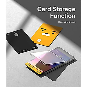 Ringke Stand Slot Card Holder [Phone Wallet Stick on + Stand] ID & Credit Card Holder for Phone Case, Solid Card Wallet with Phone Kickstand Compatible with iPhone Galaxy Android - Clear Mist