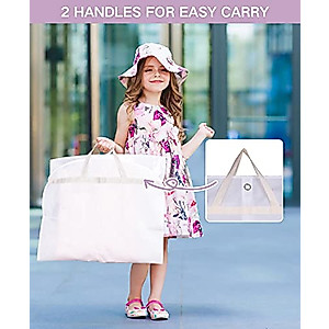 SLEEPING LAMB Clear Garment Bag for Dance Costume Kids 50 Inch Hanging Clothes Cover for Closet Storage With 4 Large Zipper Pockets for Ballet, Theatre, Competitions, 3 Packs, White