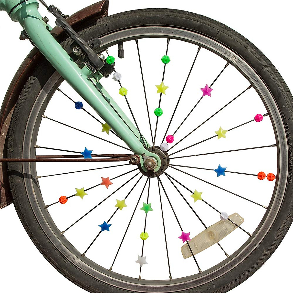 YuCool Bike Wheel spokes-180Pcs Colorful Star Bicycle Spokes,Bike Decorations Wheel Spokes Bead,Bike Accessoriess for Kids