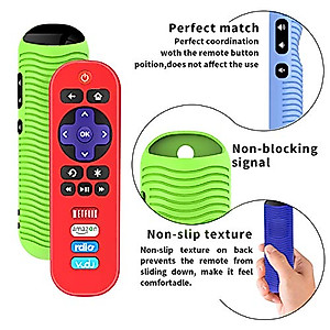 TOLUOHU(4 Pack) RC280 TCL Roku TV Remote Control Case Cover Silicone(Glow in Dark) RC280 TCL Roku TV Remote Skin Sleeve Shockproof with Lanyard
