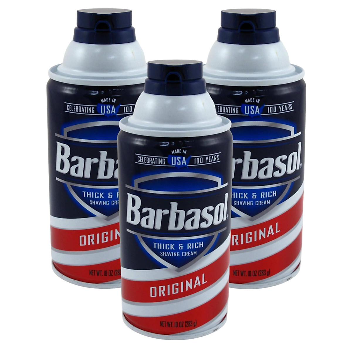 Barbasol Thick and Rich Shaving Cream, Original 10 oz (Pack of 3)