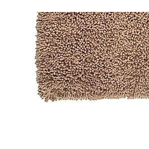 Home Weavers Fantasia Bath Rug 100% Cotton Bathroom Rugs Set, Bathroom Décor, Washable Rug, Extra Soft and Absorbent Bath Rug, Kitchen Mat, Bath Mat Set, Bath Floor Mat Non Slip, 30" Round, Linen