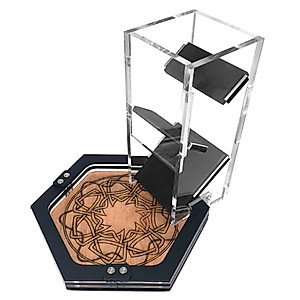 C4Labs Mini Personal Size Gaming Celtic Knot Design Dice Tray, Black, Wood, Acrylic, Stainless Steel