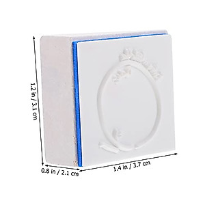 TEHAUX 2pcs Seal Hand Decor Bling Decor Ink Wooden Ink Stamp Planner Wooden for Crafting Wooden Scrapbook Seal DIY Seal Retro Scrapbook Stamp Automatic Rubber Combo Plate