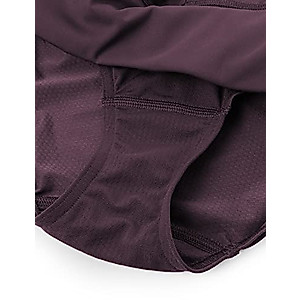 CRZ YOGA Womens Lightweight Gym Athletic Workout Shorts Liner 4" - Quick Dry Running Sport Spandex Shorts Mesh Zipper Pockets Arctic Plum X-Small