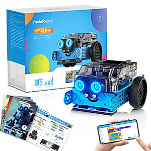 Makeblock mBot Neo Coding Robot for Kids, AI Learning Robot Support Scratch & Python Programming, Robotics Kit for Kids Ages 8-12 and up, Building STEM Robot Toys Gifts for Boys Girls