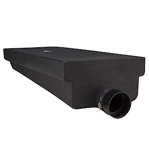 RecPro 14 Gallon RV Holding Tank | 40" x 14 1/2" x 8" | Black Waste Water | 0215H | with Universal Installation Fittings Kit | Made in America