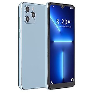 i13 Pro Max Smartphone Unlock 4G, 6.1inch IPS HD Cell Phone for Android 11, Smart Phone Face Unlocking, 4GB+64G, WiFi,GPS, 4000mAh Battery, Gifts for Seniors Kids Backup Phone(Blue)
