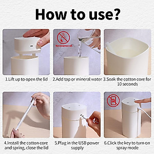 600ml Double Spray Small Humidifier for Bedroom, Mini Humidifier for Plant, Desk,Plant Humidifier with Double Spray, Portable Double Jet Humidifier for Indoor Office, Car