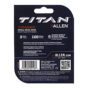 Allen Company Thrasher Small Game Arrow Head (Pack of 3), 100 GRAIN