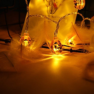 CCOOfhhc Halloween String Lights, 20/40 LED Pumpkin Halloween Lights Indoor Outdoor Party and Christmas Decoration Warm White