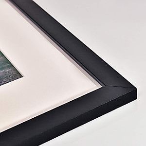 A PLUS MAX Poster Frames 20x24 Picture Frame with mat for 16x20 Picture with Polished Plexiglass Horizontal and Vertical Formats with Included Hanging Hardware-Black