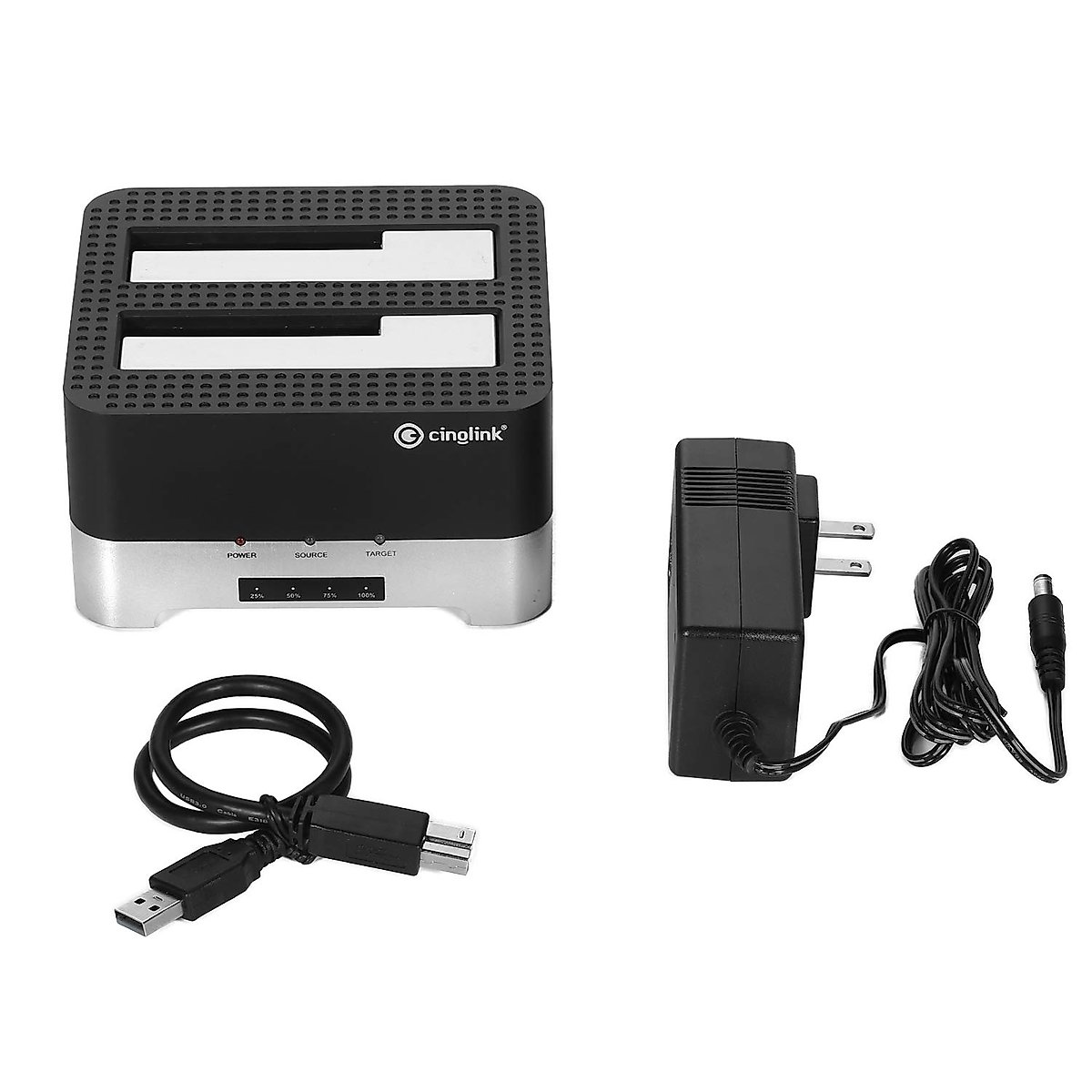Clone Dock HDD duplicator Disk Drive Hard Reader SATA Hard Drive Docking Station USB 3.0 SSD HDD Docking Station Dual Bay for 2.5 or 3.5inch HDD with Hard Drive Duplicator/Cloner 12 TB (Docking)