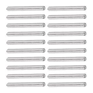 Bettomshin 100Pcs 0.08" x 0.87" (DxH) 304 Stainless Steel Dowel Pin Cylindrical Dowel Pins 2x22mm Shelf Pegs for Metal Devices Furniture Installation Wood Bunk Bed Support Shelves Silver Tone