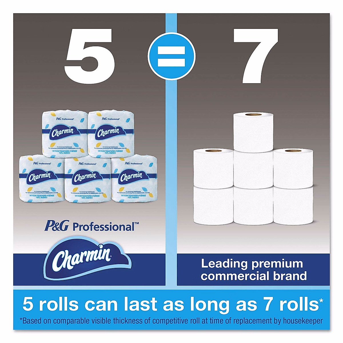 Charmin For Commercial Use Toilet Paper, Individually Wrapped, 2-Ply Standard Roll, 75 Rolls / Case, 450 Sheets / Roll