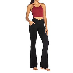 Sunzel Yoga Pants for Women with Pockets 30" Inseam Black XX-Large
