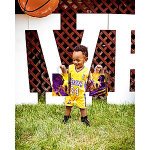 16 pcs Basketball Goodie Bags, Basketball Treat Candy Snack Bags for Team Basketball Birthday Party decorations Supplies, Basketball Party Favor Bags for Basketball Themed Party Favors