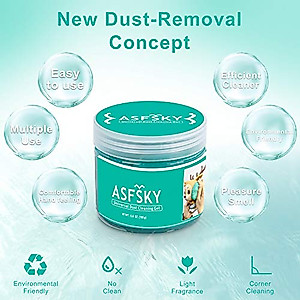ASFSKY Cleaning Gel for Car Dust Cleaner Car Interior Slime for Detailing Putty for Dust Dirt Crumbs in Corners Inside The Car Clean The Dashboard Console and Vents