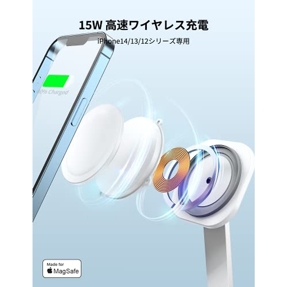 MOMAX Magnetic Wireless Charging Station，25W 3 in 1 Wireless Charger Stand Fast Charging Station only for iPhone 14/14Pro/13/13Pro/12 Series, AirPods Pro, Apple Watch 1-6 Series (No AC Adapter)