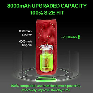 QaoMrt 8000mAh High Capacity Replacement Battery for JBL Charge 3, JBL GSP1029102A 330SL Speaker with Repair Tool Kit (Model No: Charge 3, Part No: GSP1029102A 330SL)