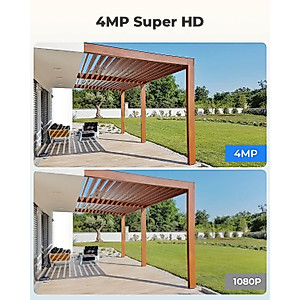 4MP WiFi OutdoorCam Bundle, White and Black, 2.4/5GHz WiFi, 100ft Night Vision, IP66 Waterproof, Smart Person/Vehicle Detection, Works with Google Assistant, RLC-410W