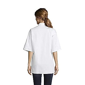 Uncommon Threads womens South Beach Chef Coat Short Slvs Shirt, White, Medium US